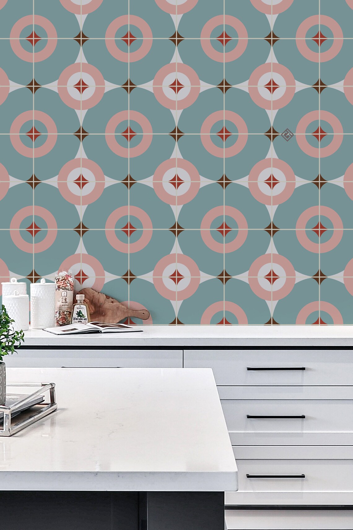 Floor and Wall Tile Stickers Tile Decals Retro Vintage - Etsy