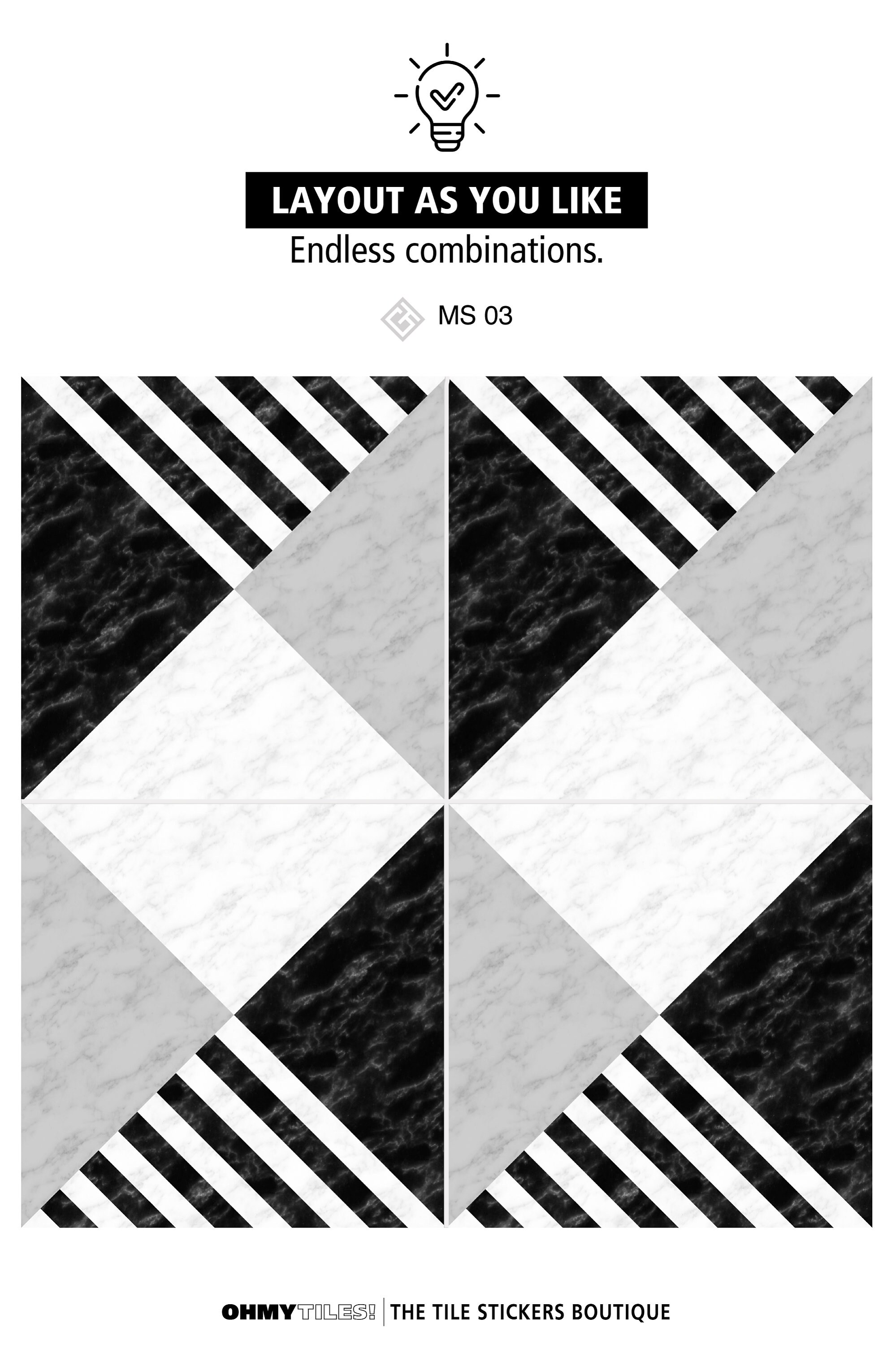 Floor Tile Stickers Peel and Stick Tile Faux Marble Tile | Etsy