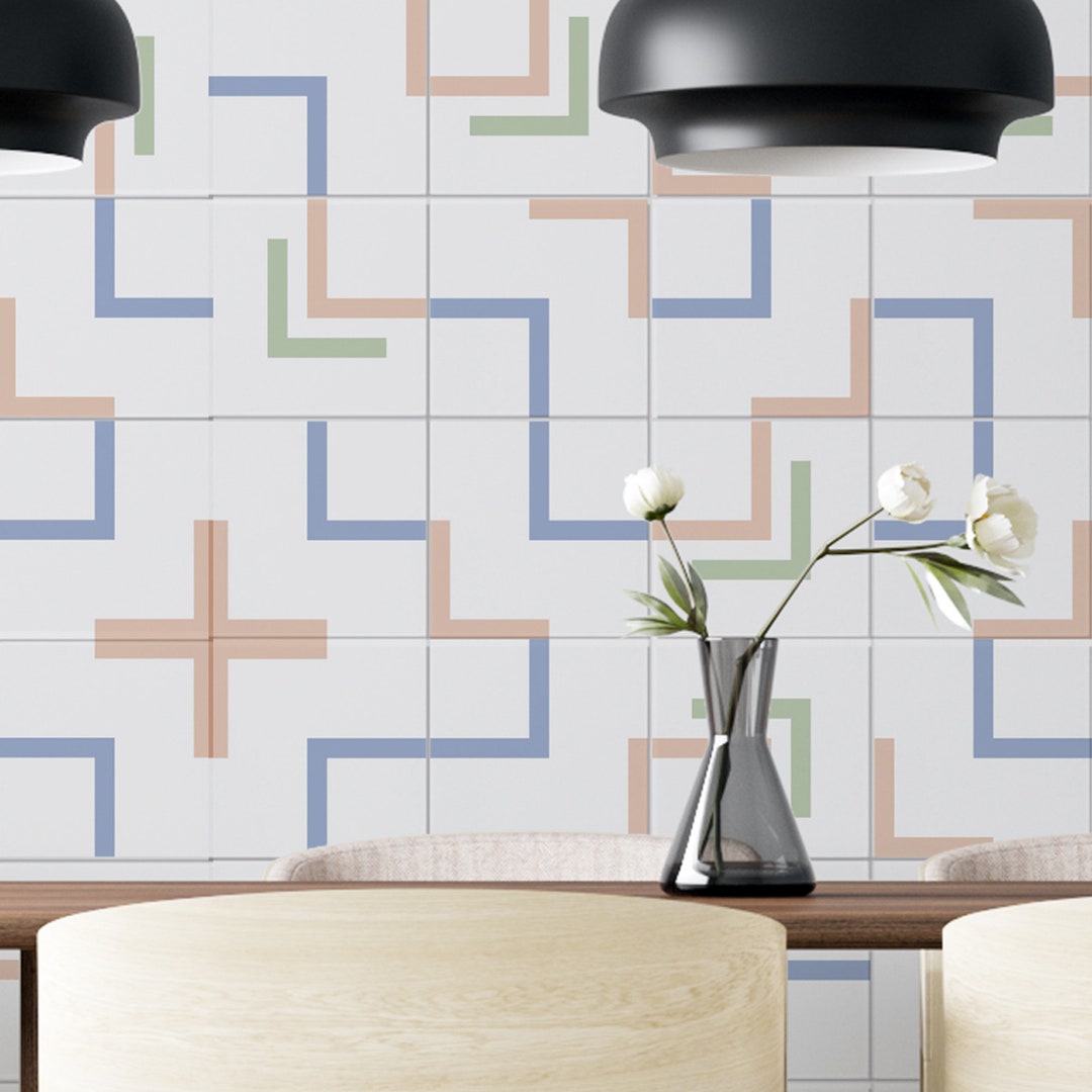 Peel and Stick Tiles, Kitchen Backsplash Decals, Graphic Geometric ...