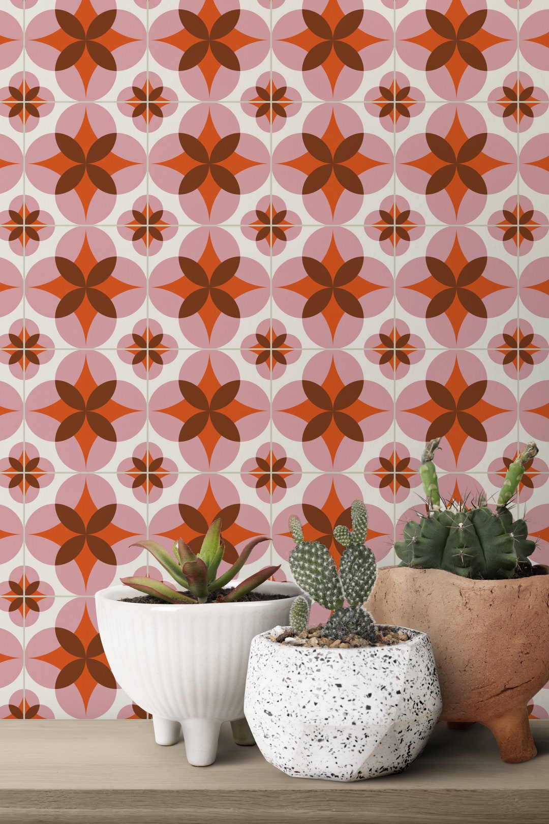 Peel and Stick Tile, Vintage Backsplash Decals, Retro Tile Stickers for ...