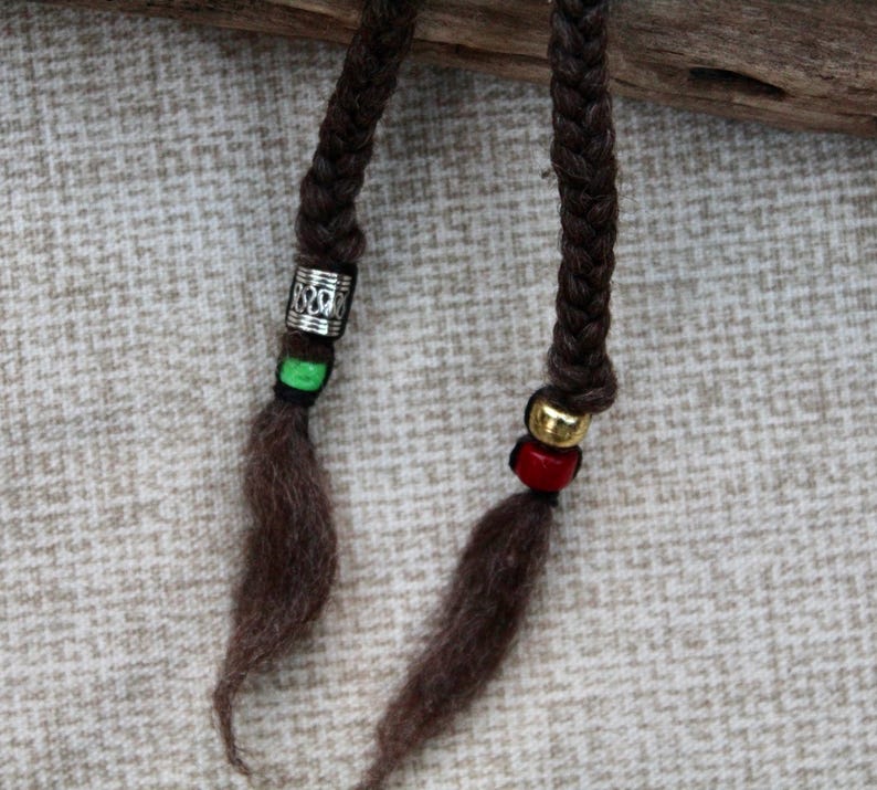 Beard Braid: Jack Sparrow Pirate Costume Natural Wool Braids, With or ...