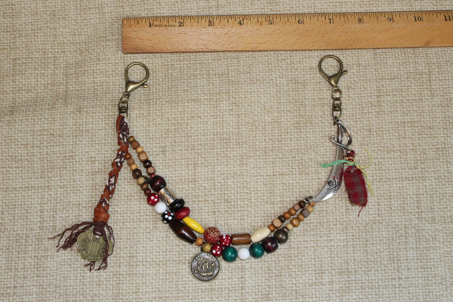 Jack Sparrow Pants Chain: Dread Bead & Sword Keychain, Choose From 2 ...
