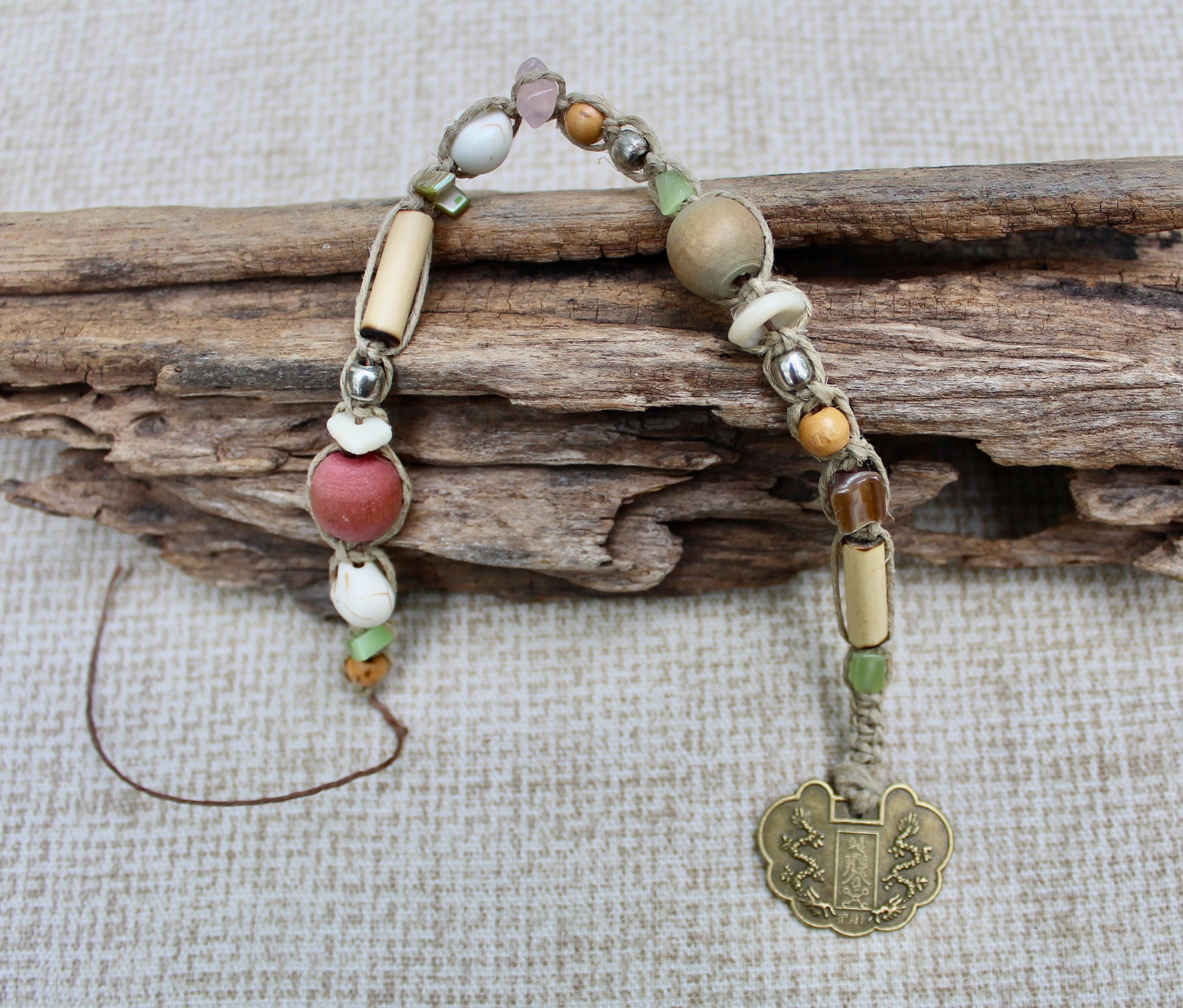 Pirate Hair Bead Strand: Skull, Seashell & Hemp Cord - Etsy