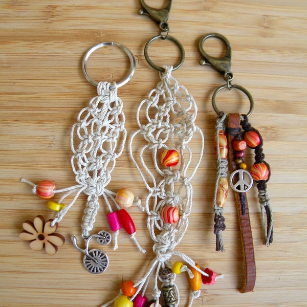 Hippie Keychain - Etsy