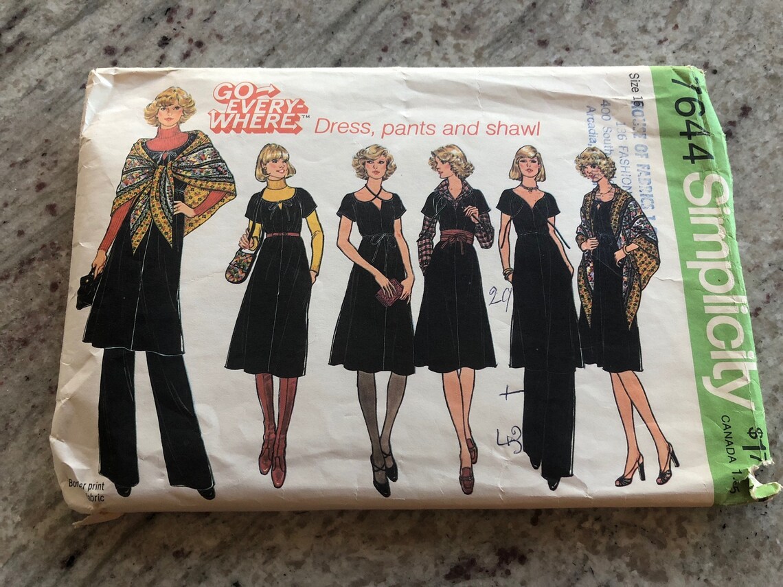 1976 Vintage Simplicity go Everywhere Pattern 7644 - Etsy