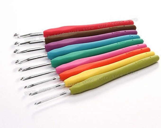 Comfort Grip Handle Crochet Hooks set of 9 - Etsy