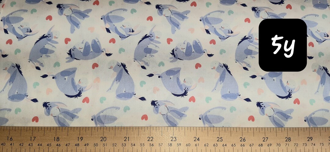 100% Cotton Woven Eeyore From Winnie the Pooh Fabric - Etsy