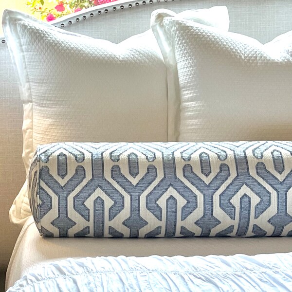 Blue Bolster Pillow - Etsy