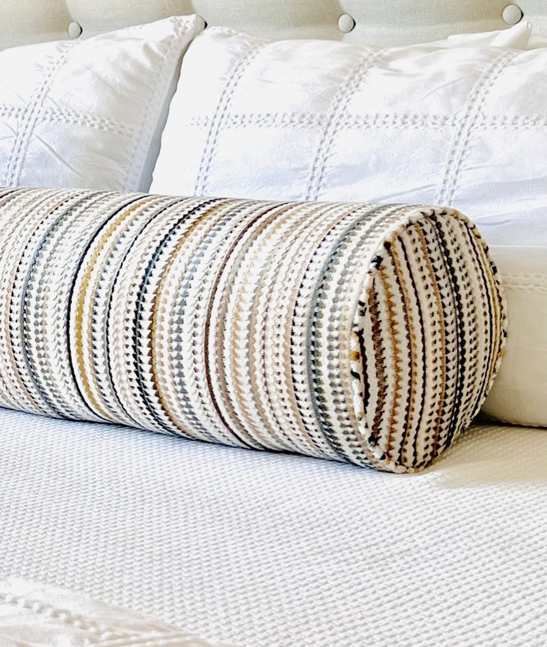 Bolster Pillow Cover | Cut Velvet | Multicolor Bolster Pillow | Bedding ...