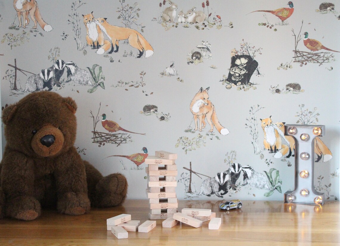 Woodlands Wallpaper - Etsy