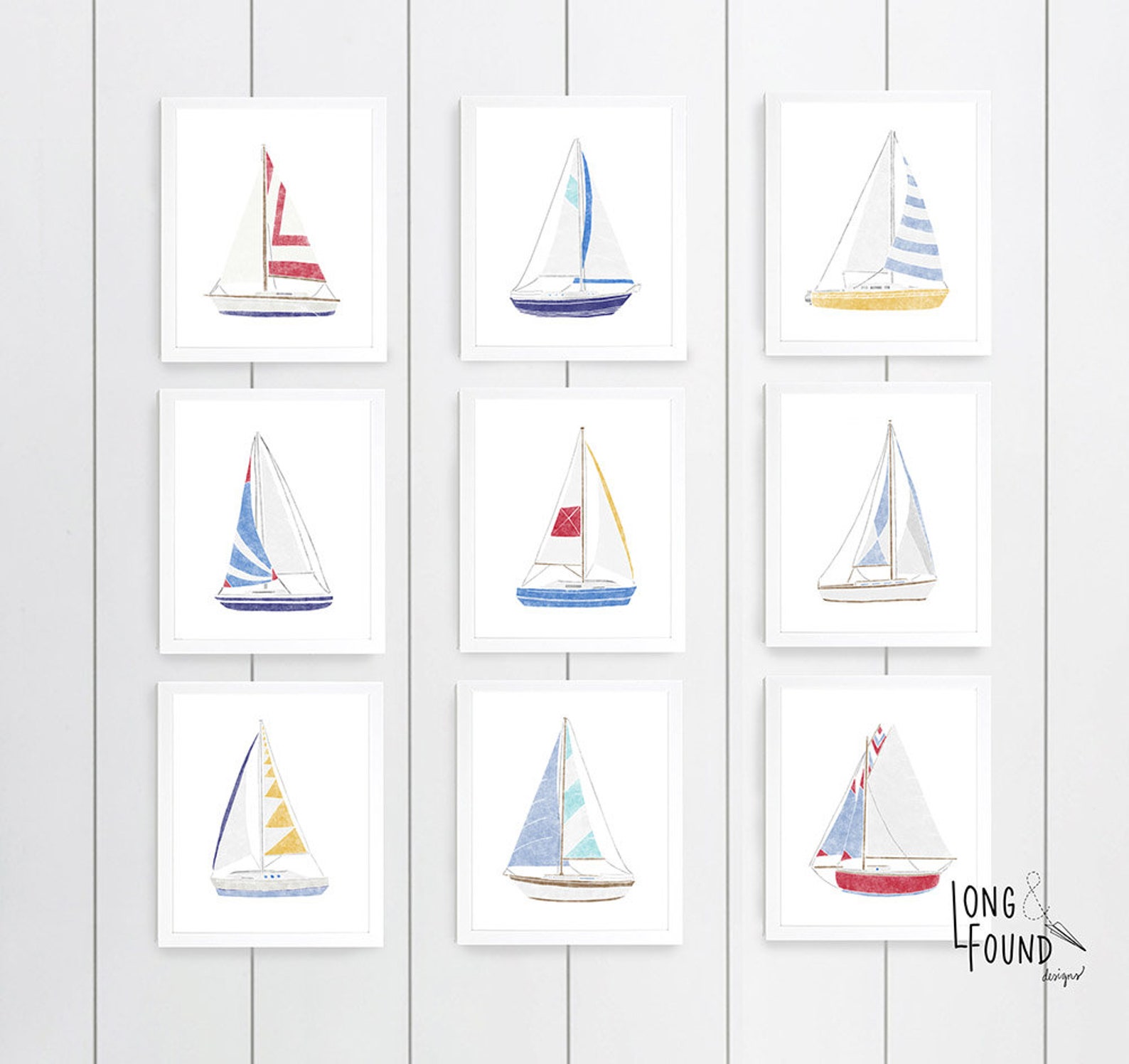 Sailboat Printable Art - Digital Download - Wall Art - Coastal Art ...