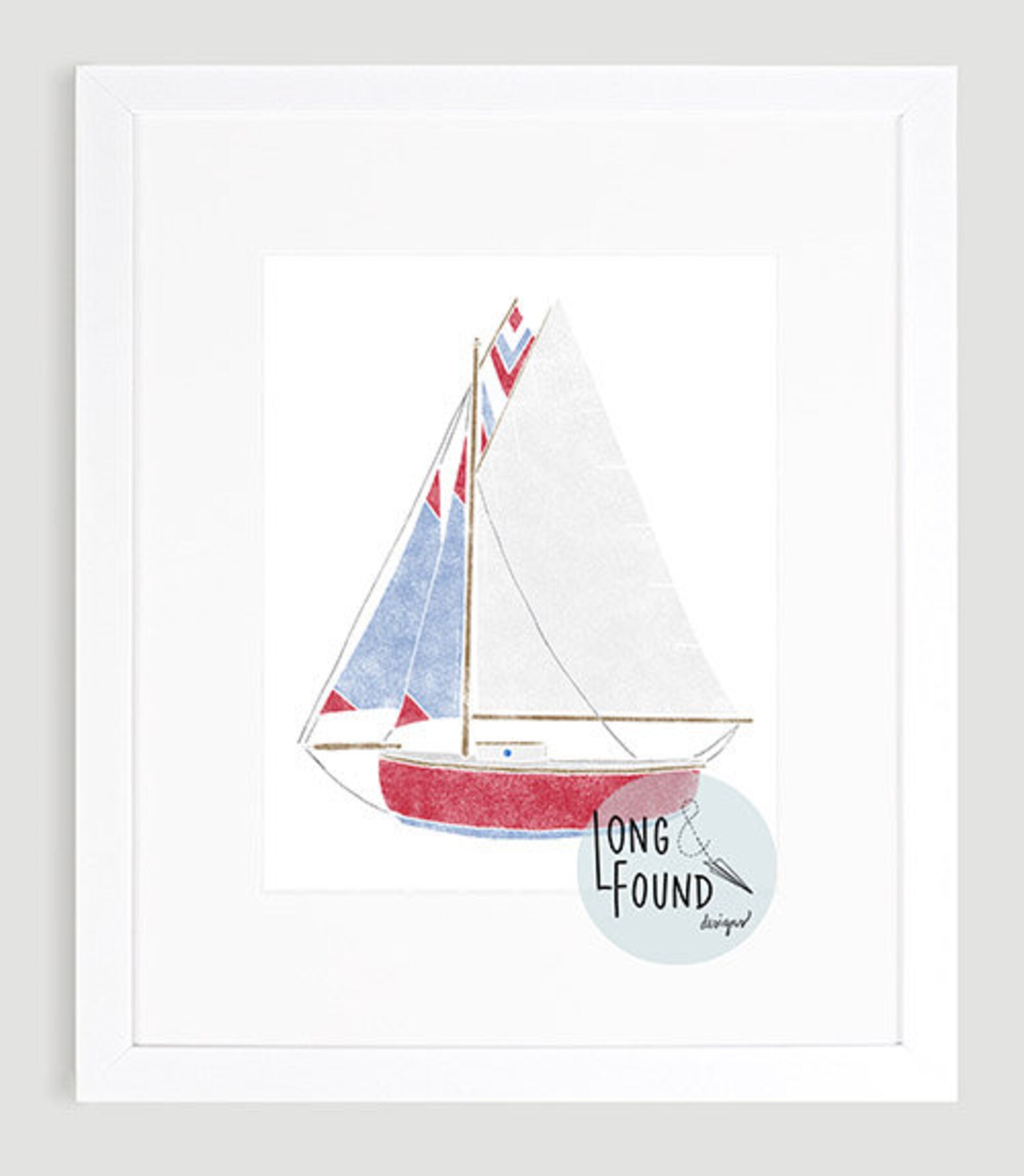 Sailboat Printable Art Digital Download Wall Art Coastal - Etsy