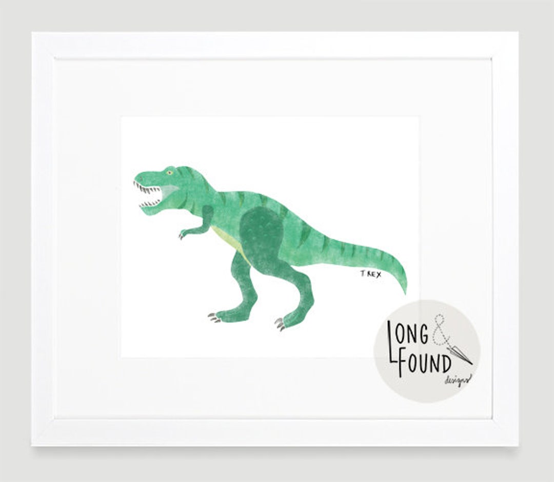 T-rex Dinosaur Printable - DIGITAL Download - Dinosaur Art Print - Big ...