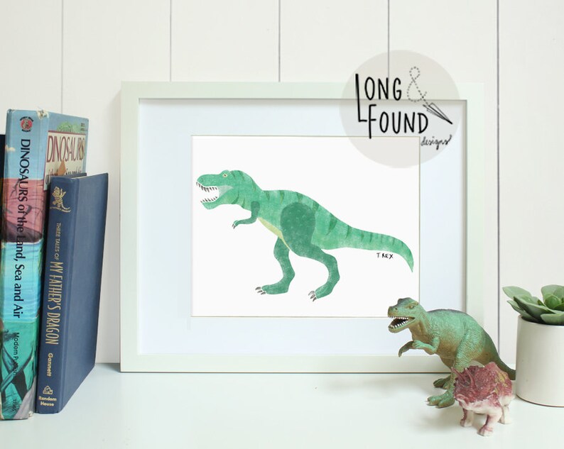 T-rex Dinosaur Printable - DIGITAL Download - Dinosaur Art Print - Big ...
