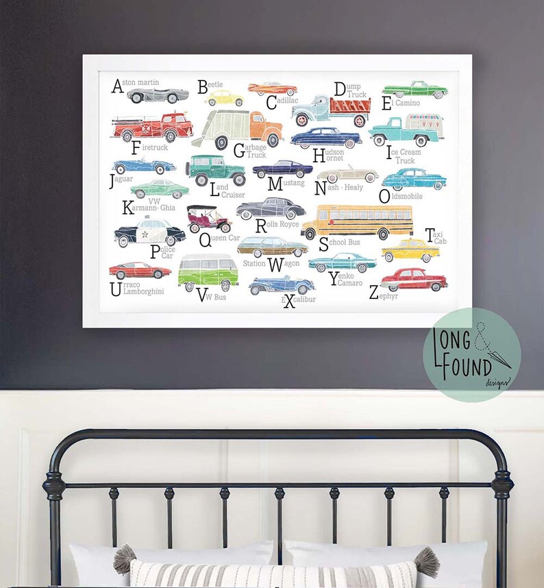 ABC Classic Car Printable - DIGITAL Download - Vintage Automobile Art ...