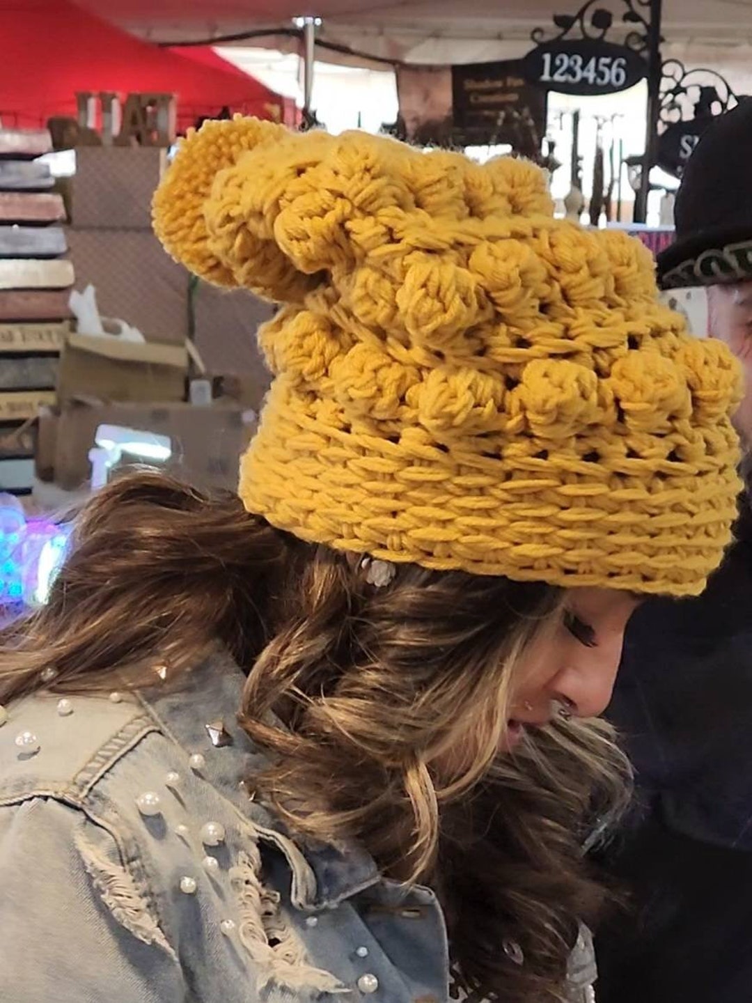 Crochet Popcorn Stitch Slouch Hat Super Soft More Colors Available - Etsy