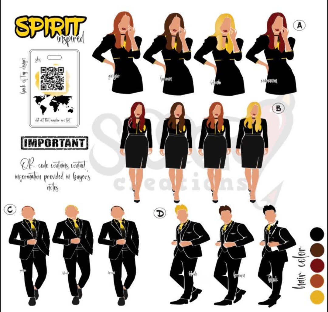 Spirit Airlines Crew Luggage Tag - Etsy