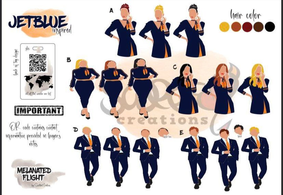 Jetblue Inspired Crew Luggage Tag - Etsy