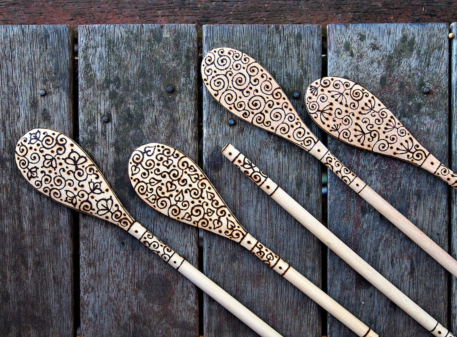 Wood-burned Wooden Spoon - Etsy Australia