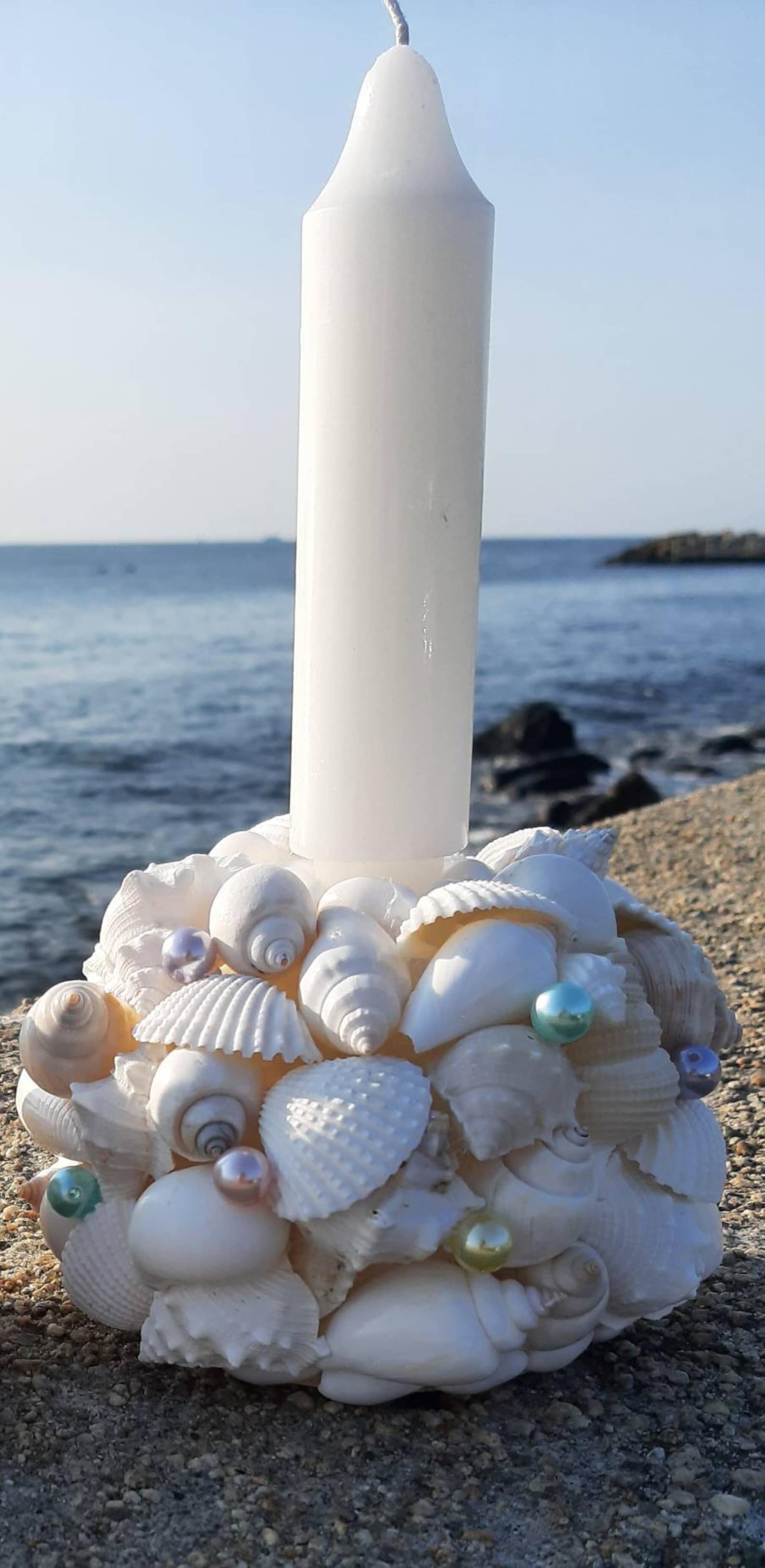 White Shell Candle Holders - Etsy