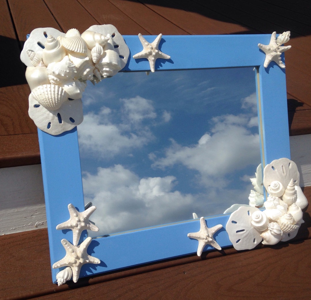 SALE - Beach Decor - Nautical Shell Mirror (LM011) - Etsy