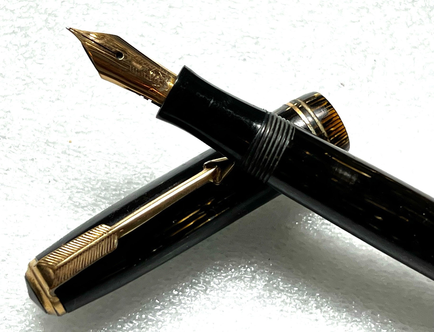 1947 Parker Vacumatic Debutante Shadow Wave Brown Fountain Pen. - Etsy