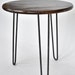 Midcentury Circular Round Oval Side Table, 24'' Diameter, 23-24 ...