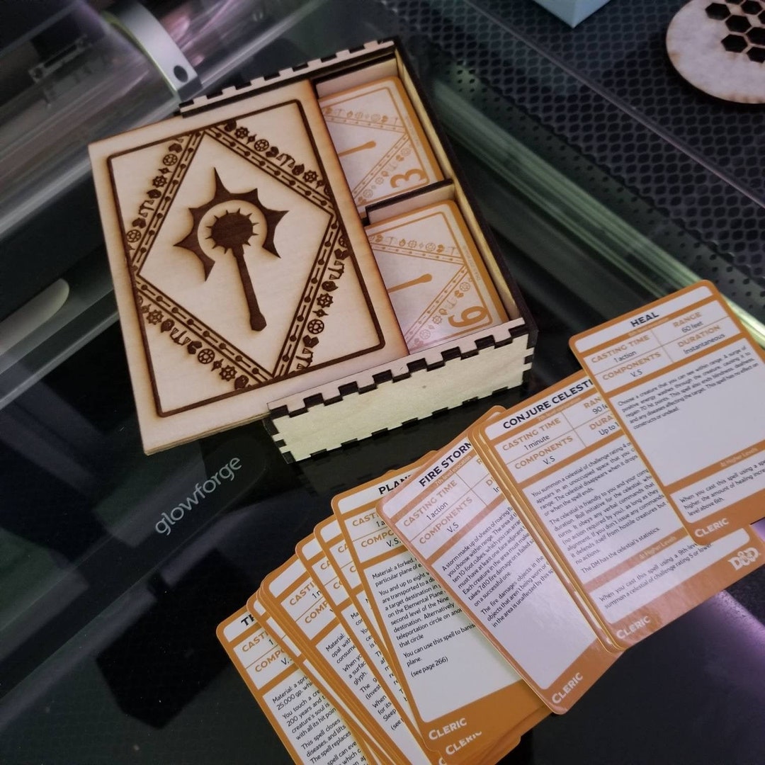 Laser Cutting Files - RPG Spell Card Box - SVG Only - Etsy