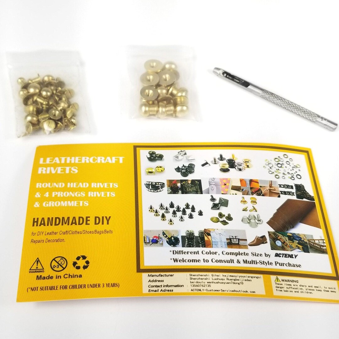 Leather Craft Rivets 4 Prong Rivets and Grommets Punch Included - Etsy