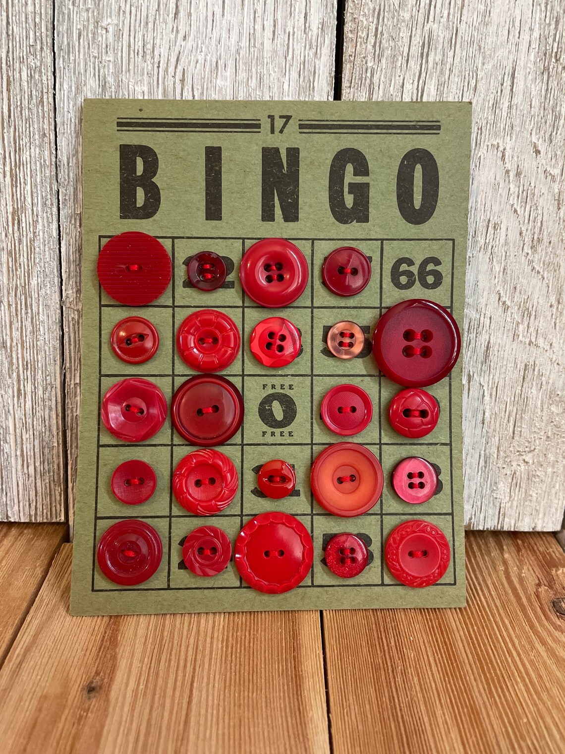 Vintage Button Lot on Bingo Card U PICK Antique Quirky Cute - Etsy