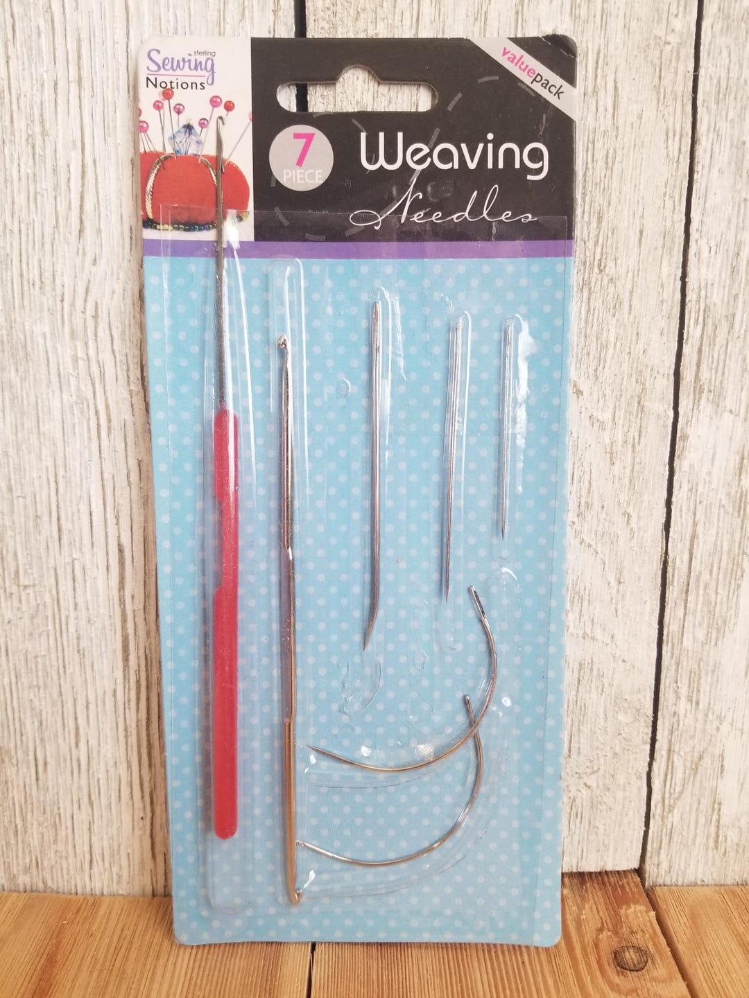 7-piece Weaving Needle Set Comes With 5 Needles One Double Ended Hook ...