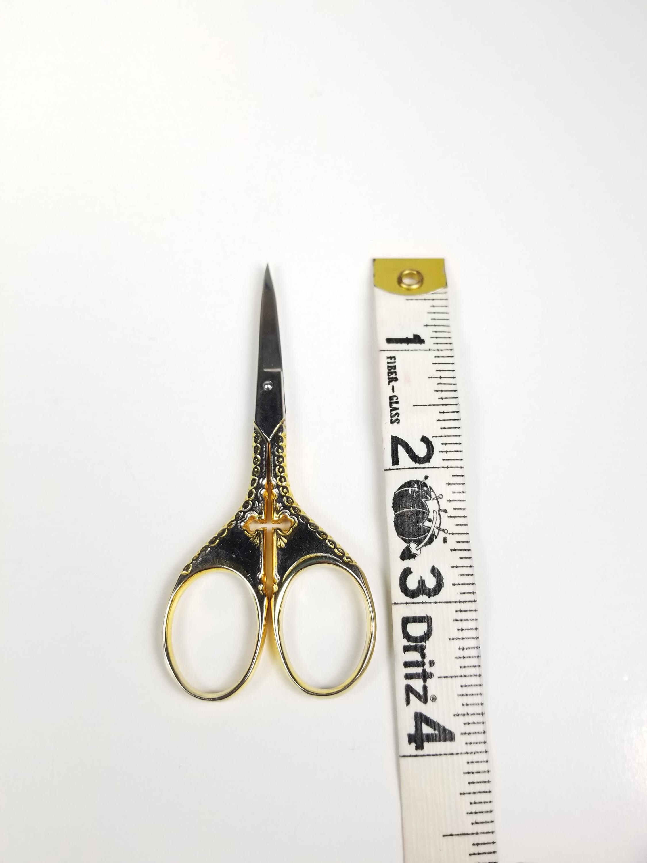 Wasa Solingen Cross Design Gold Embroidery Scissors With Leather Sheath ...