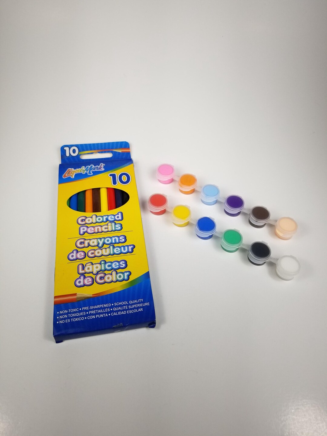 Liquid Mark Colored Pencils 10 Piece and 2 Paint Pots - Etsy