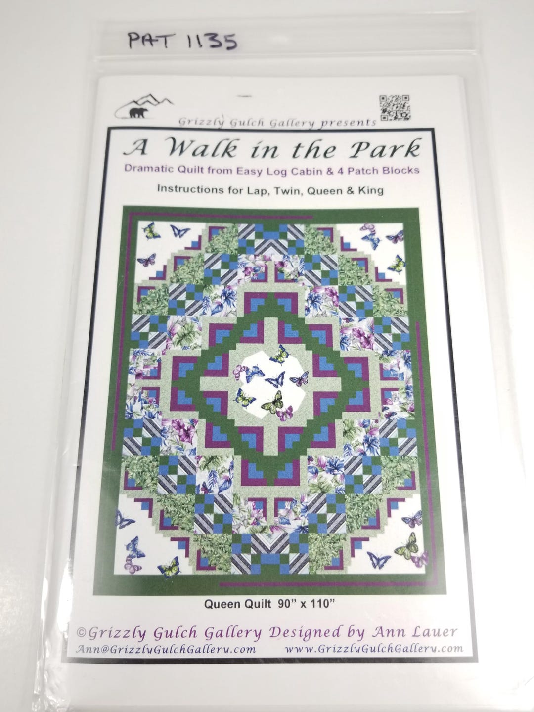A Walk in the Park Quilt Pattern by Ann Lauer Grizzly Gulch Gallery - Etsy
