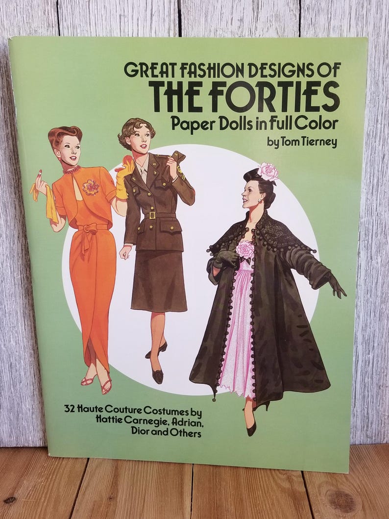 Uncut Paper Dolls in Full Color by Tom Tierney Book New - Etsy