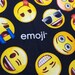 FABRIC Yellow Emojis on Black Background Cotton - Etsy