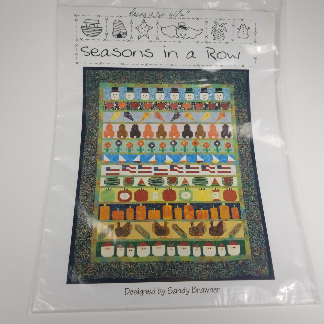 Holiday Seasons in a Row Quilt Pattern - Etsy