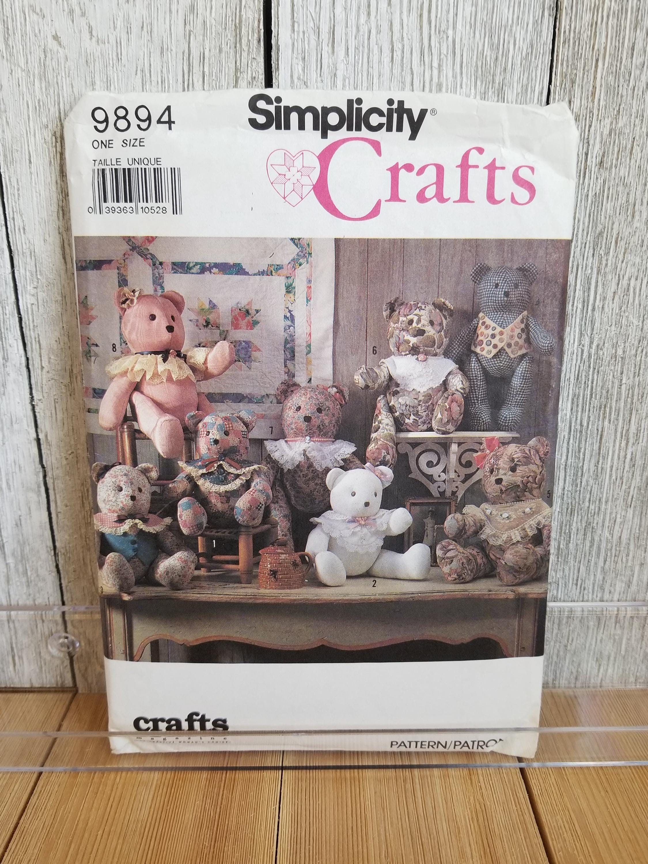 Simplicity Crafts 9894 Sewing Pattern Stuffed Bear Joined Teddy Bear ...