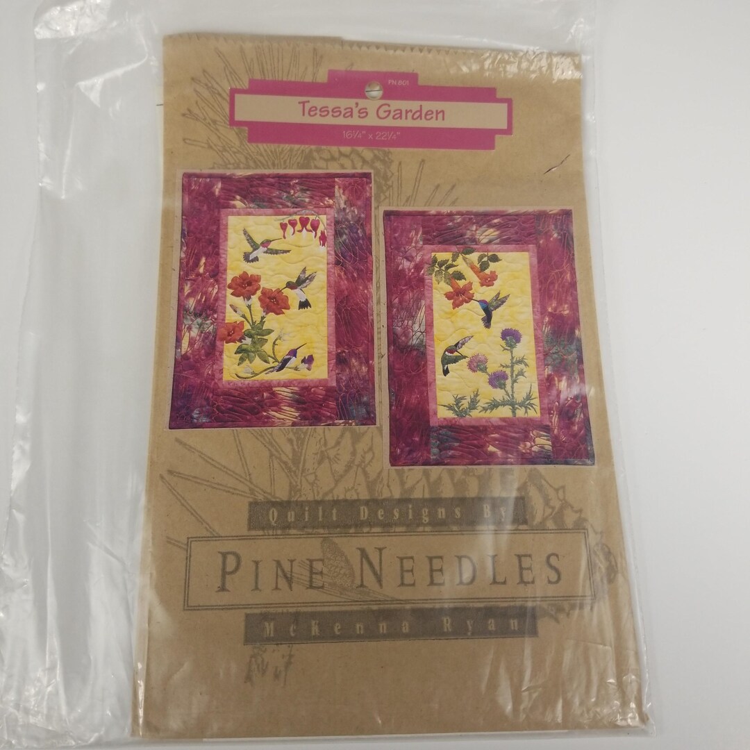 Tessa's Garden Quilt Pattern Flower Humming Bird Pine Needles - Etsy
