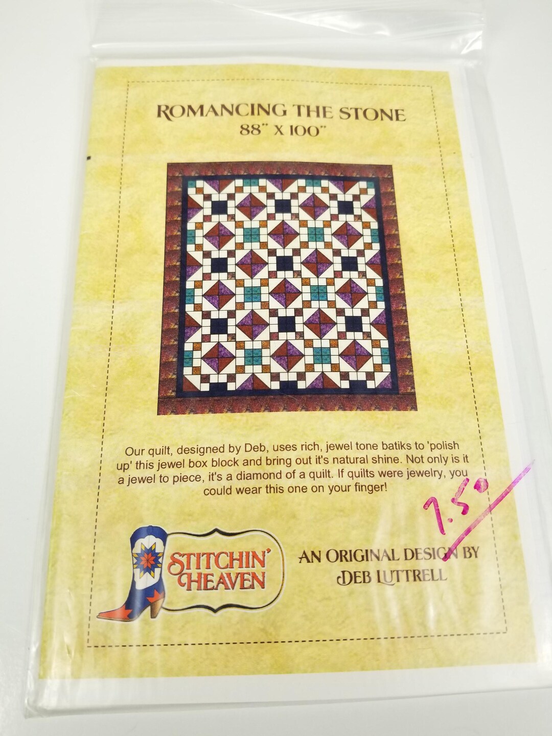 Romancing the Stone Deb Luttrell Diamon Quilt Pattern - Etsy