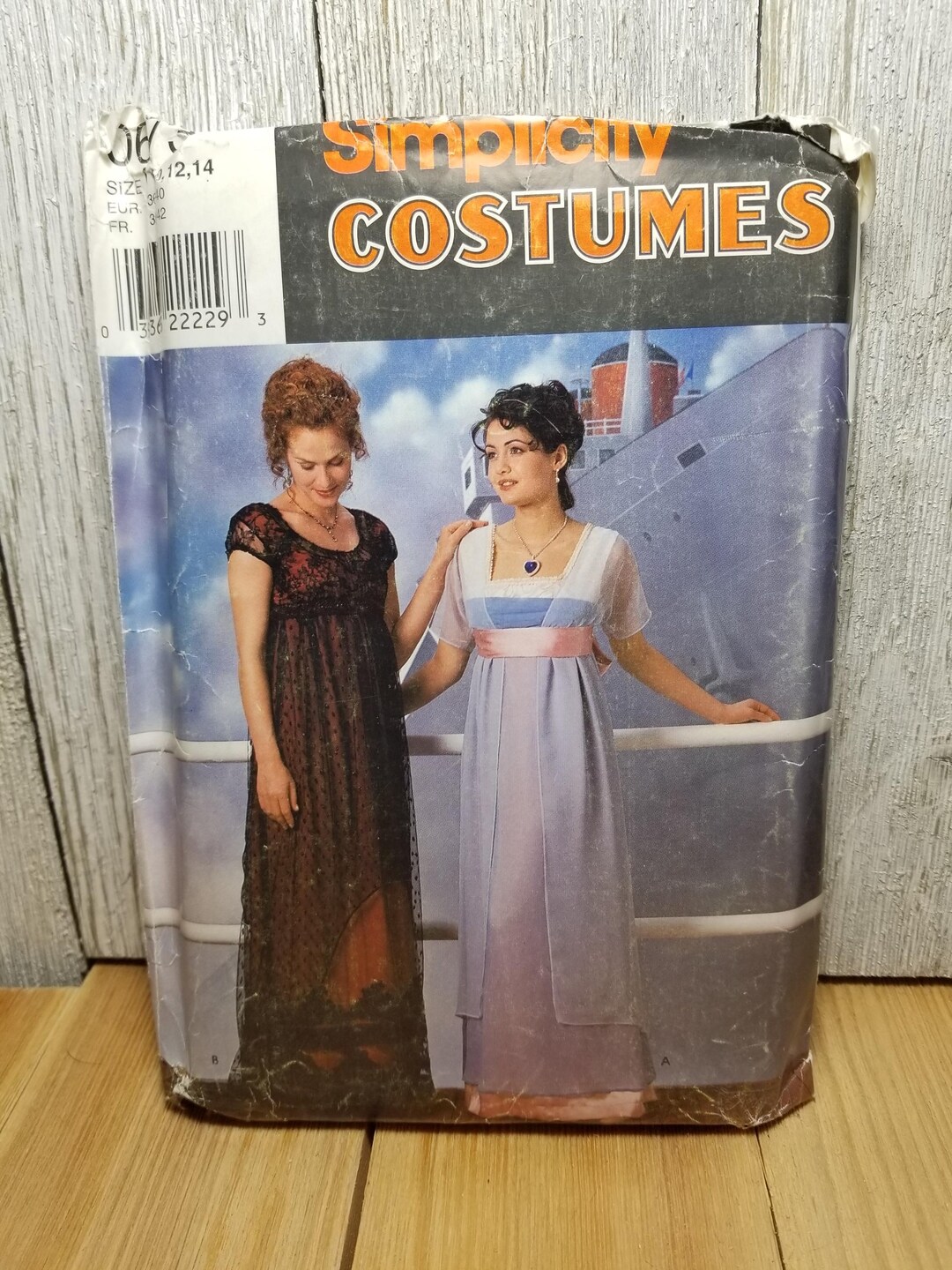 Simplicity 0673 8399 Sewing Pattern Misses Costume Gown Underskirt Belt ...