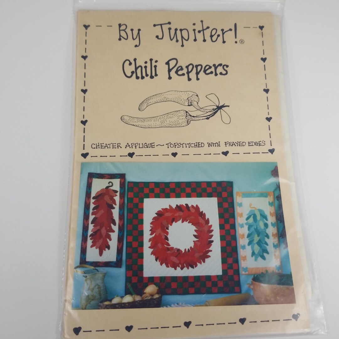 Chili Peppers Quilt Sewing Pattern by Mary Martin-sis for by Jupiter ...