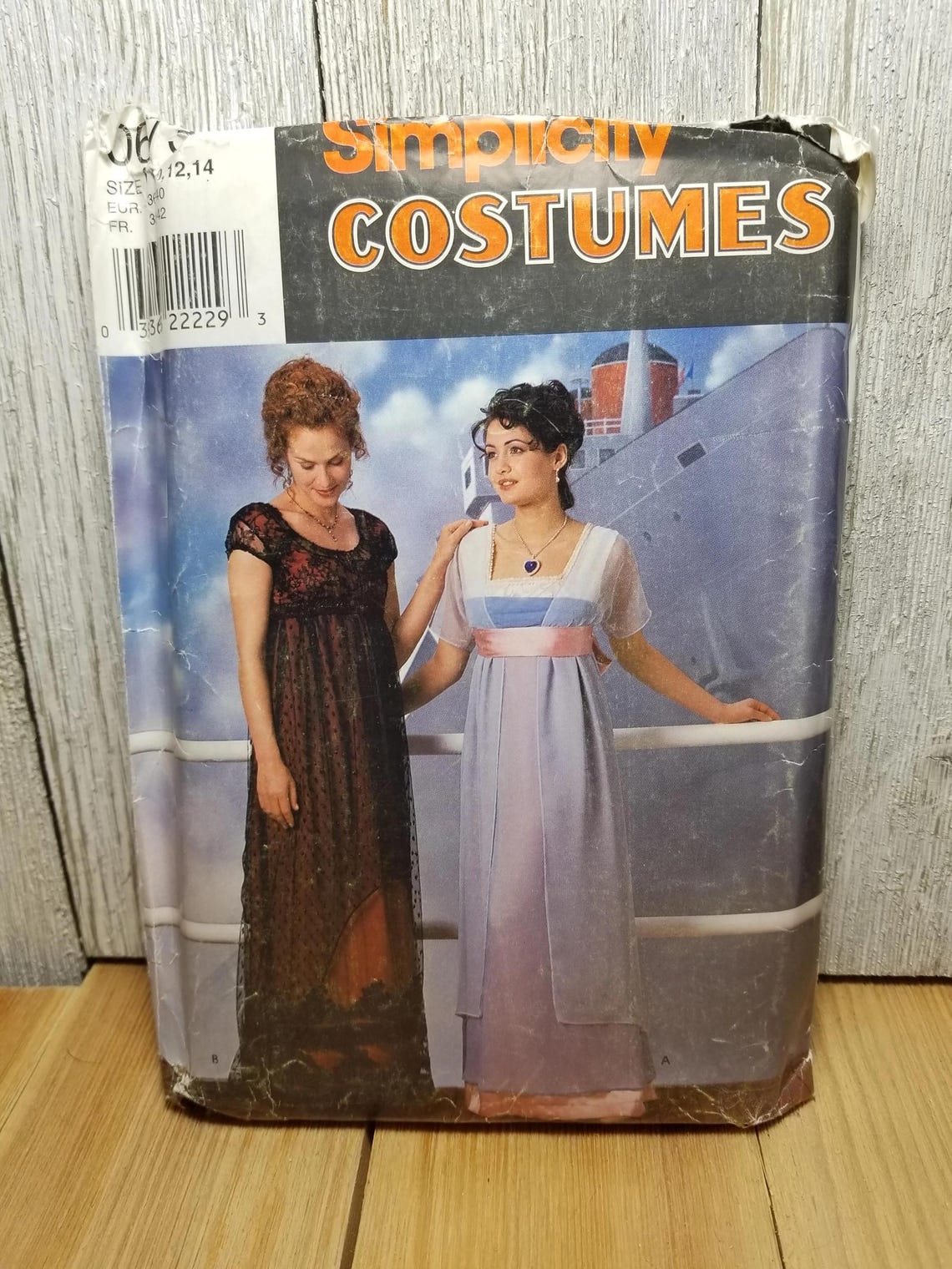 Simplicity 8399 Titanic Gown Sewing Pattern Costume Size 10-14 Uncut FF ...