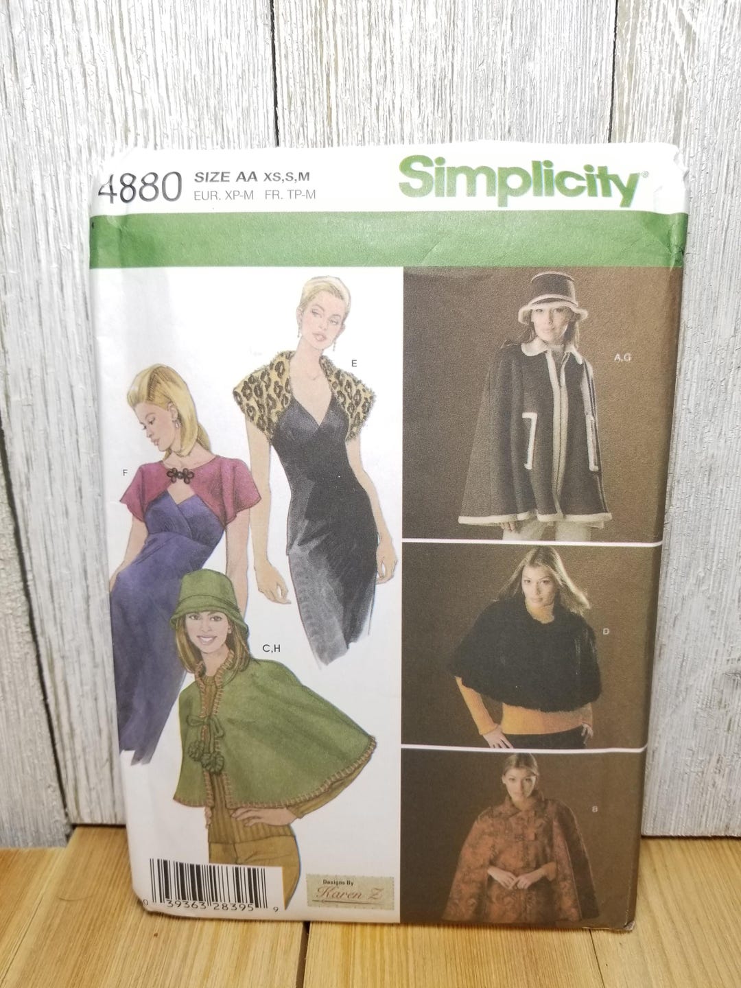 Simplicity 4880 0538 Sewing Pattern Evening Capes Capelets Shrugs Size ...