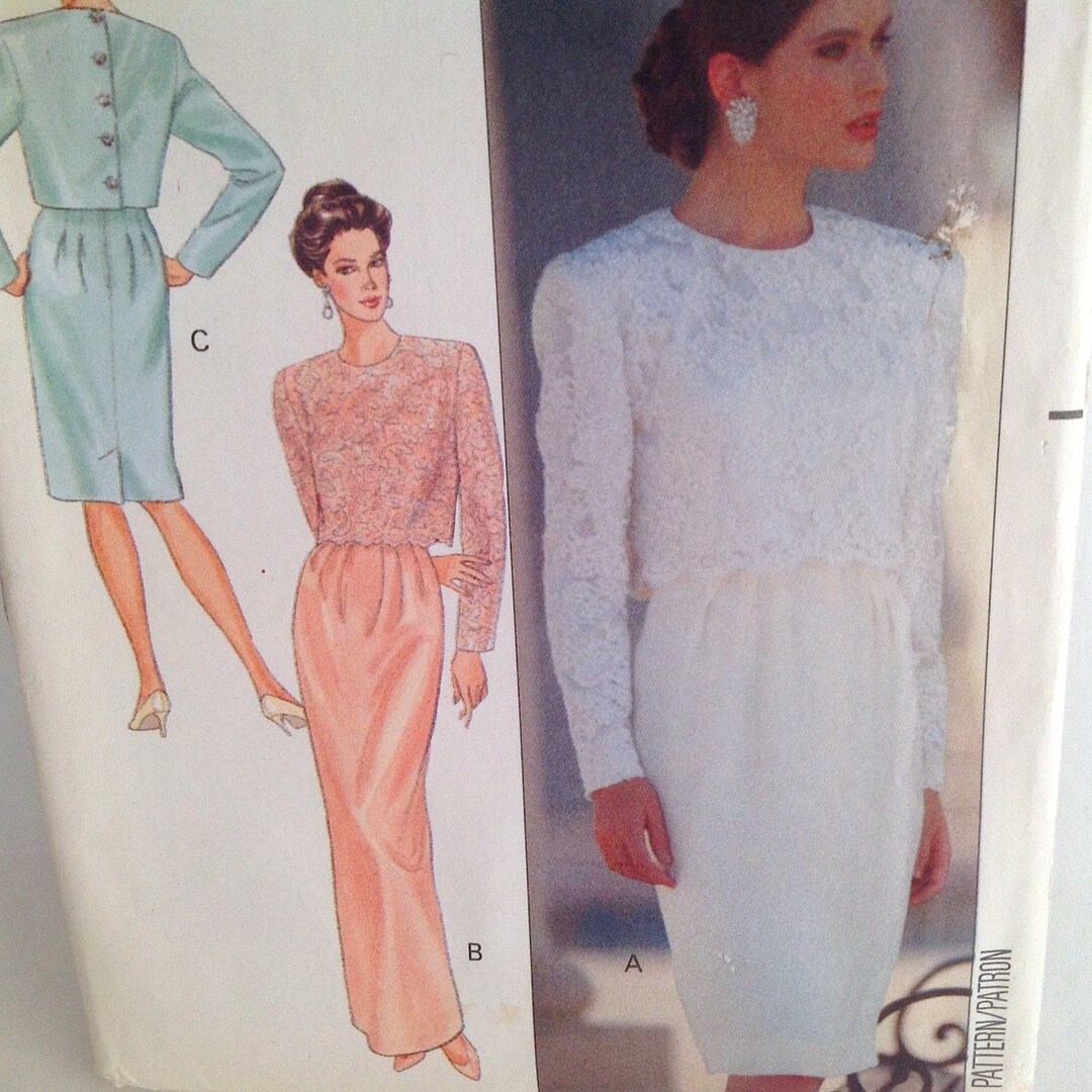 Butterick 4627 Sewing Pattern Formal Dress & Jacket in 2 Lengths, Sizes ...