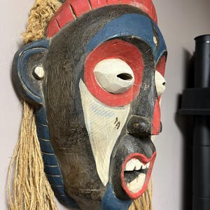 Vintage West African Tribal Mask - Possibly Dan/we/wobe/guere From ...
