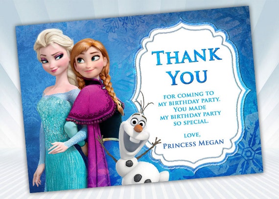 Disney Olaf Thank You Card