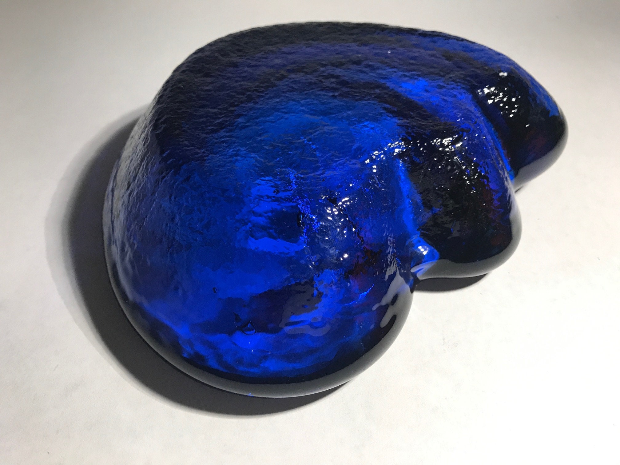 Blenko Mid Century Modern Freeform Amoeba Bowl Tray Catch All-blue - Etsy