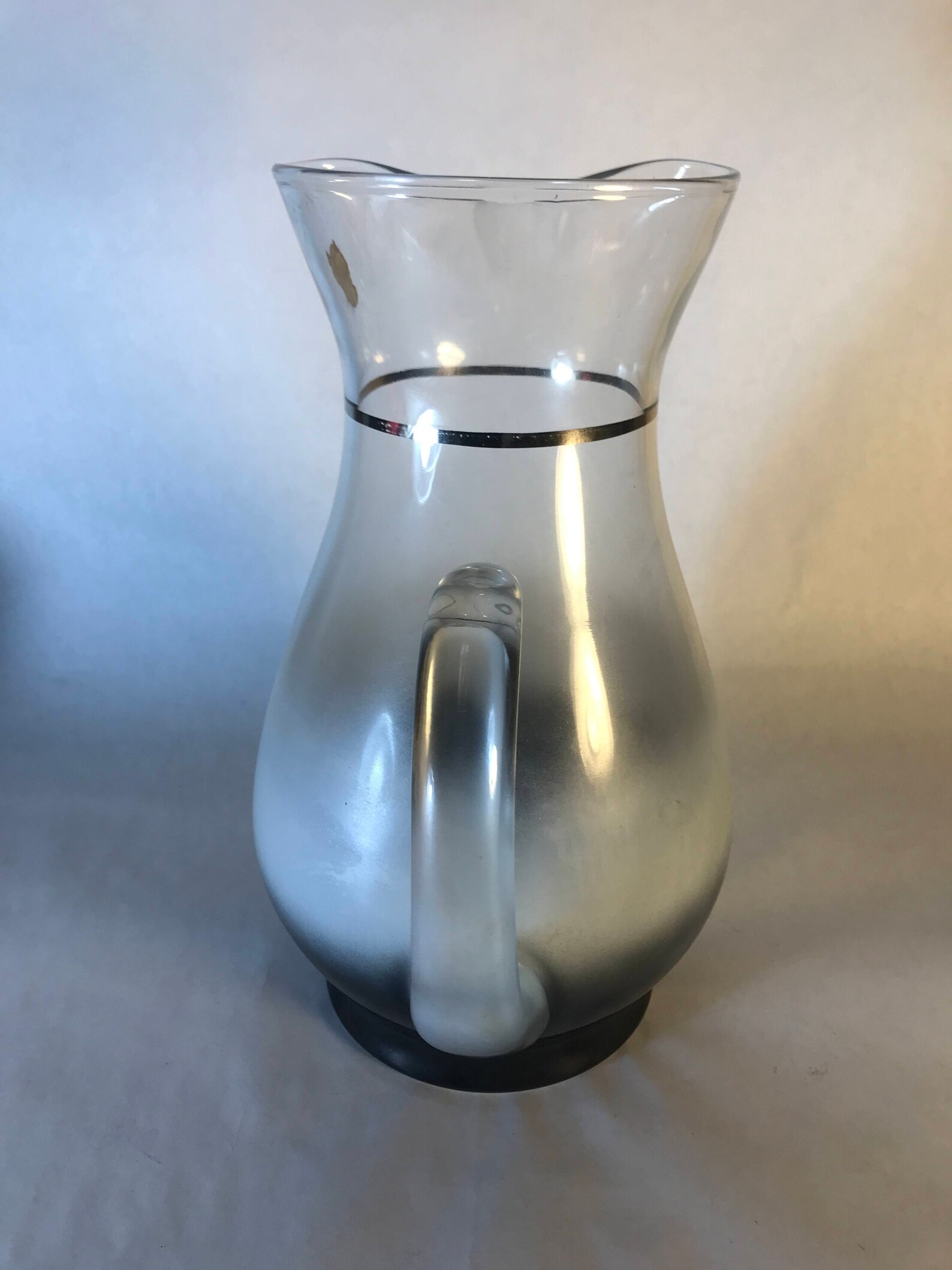 Vintage Blendo Black and White Pitcher. West Virginia Glass - Etsy