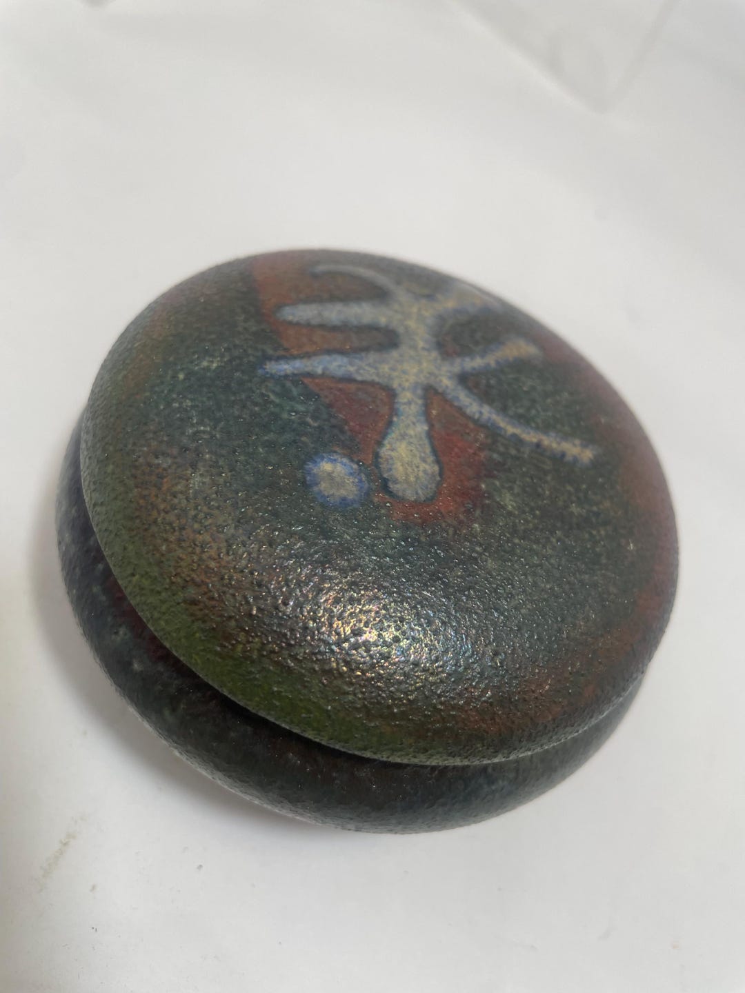 Vintage Raku Japanese Footed Trinket Box - Etsy